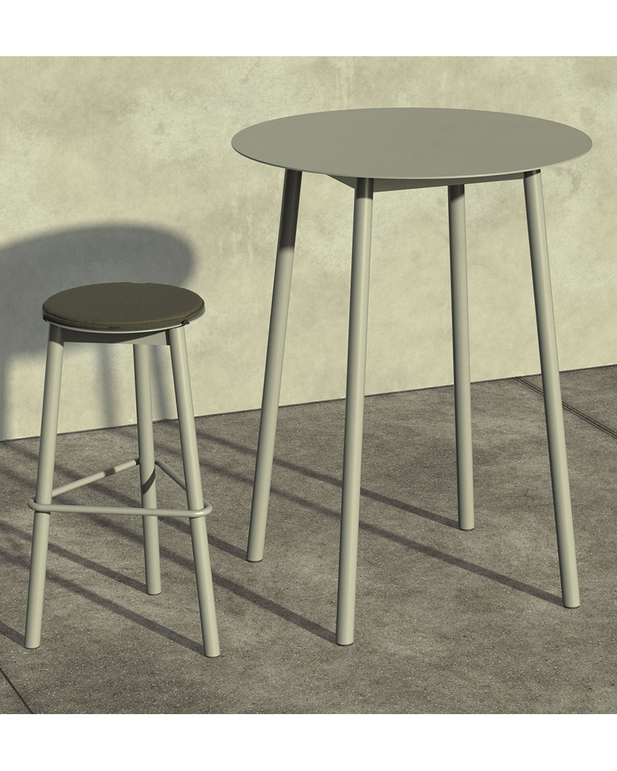 Graphic All Metal Indoor / Outdoor High Round Table